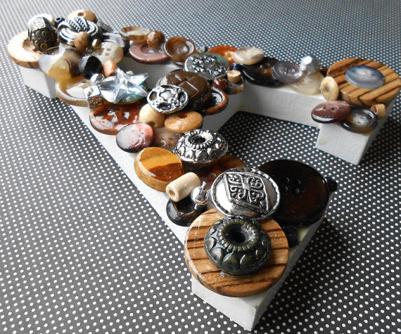 Handmade Artful Freestanding Designer Letter - BROWN – Sew Colorful Designs