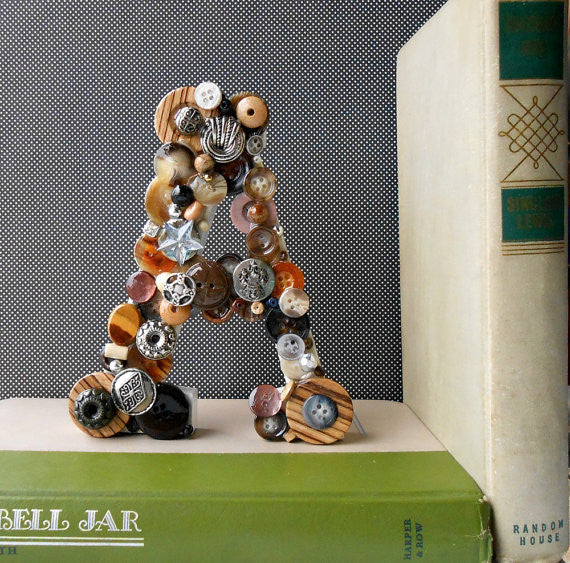 Handmade Artful Freestanding Designer Letter - BROWN – Sew Colorful Designs