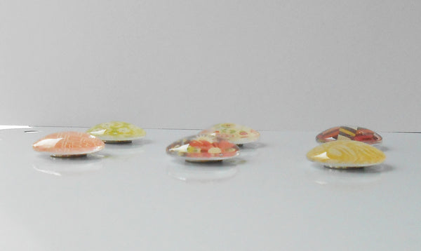 1" Round Glass Magnets | Set of 6 decorative refrigerator magnets – Sew ...