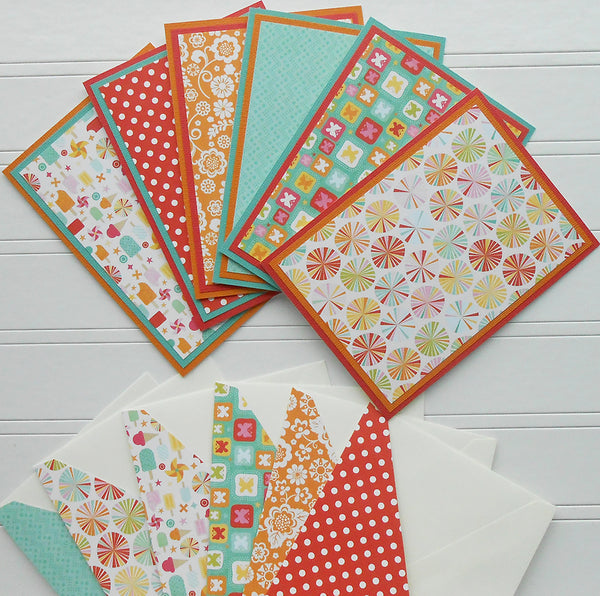 Blank Notecard Set - 6 Different All Occasion Cards – Sew Colorful Designs
