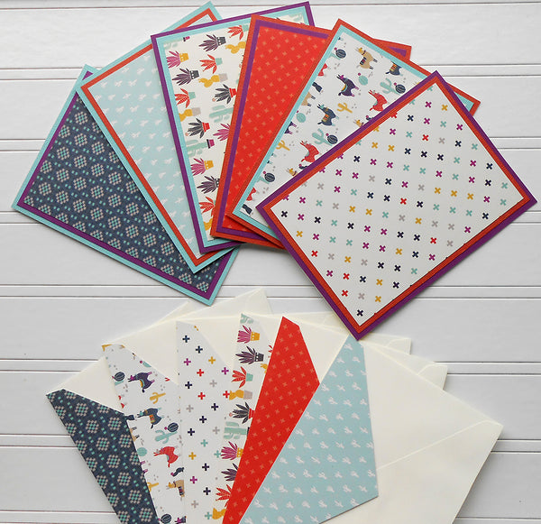 Blank Notecard Set - 6 Different All Occasion Cards – Sew Colorful Designs