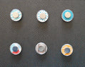 1" Round Glass Magnets | Set of 6 super strong decorative magnets – Sew ...