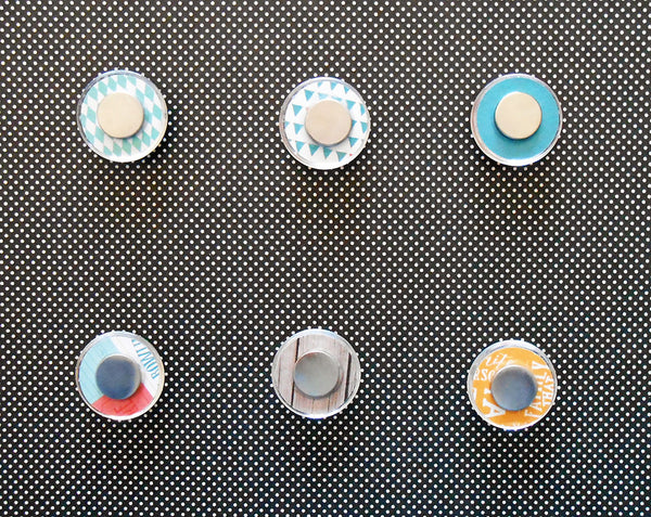 1" Round Glass Magnets | Set of 6 super strong decorative magnets – Sew ...