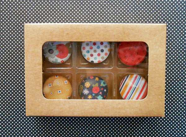 1" Round Glass Magnets | Set of 6 super strong decorative magnets – Sew ...