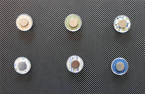 1" Round Glass Magnets | Set of 6 refrigerator magnets "Persnickety ...