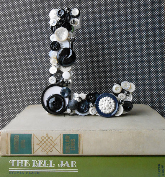 Handmade Artful Freestanding Designer Letter - BLACK & WHITE – Sew ...