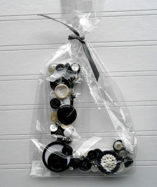 Handmade Artful Freestanding Designer Letter - BLACK & WHITE – Sew ...