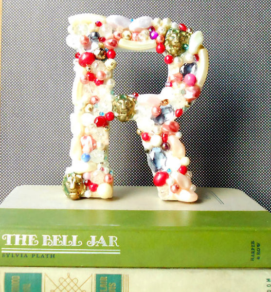 Handmade Artful Freestanding Designer Letter - Pink & Cream – Sew ...