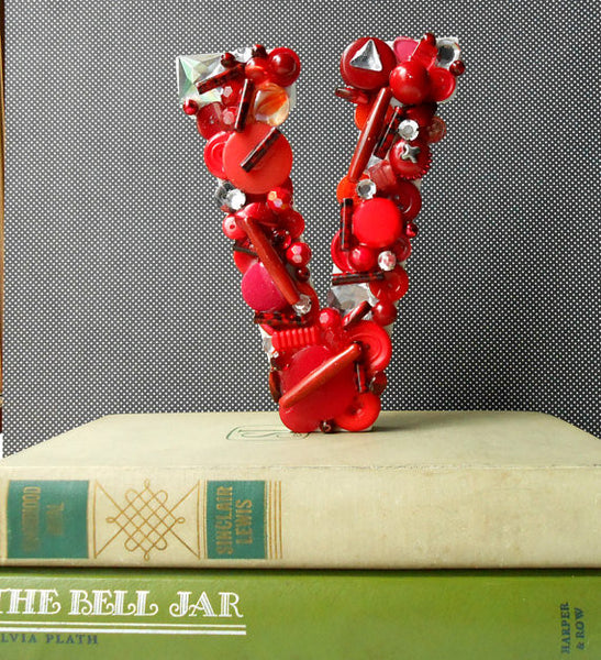 Handmade Artful Freestanding Designer Letter - Red – Sew Colorful Designs