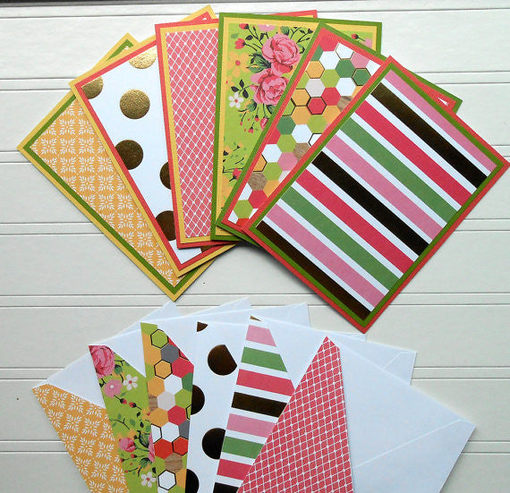 Blank Notecard Set - 6 Different All Occasion Cards – Sew Colorful Designs